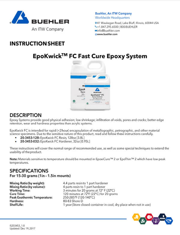 Epoxy Mounting Systems - Buehler Canada - Metallography Equipment ...